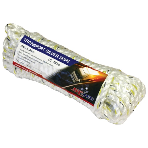 Polyurethane White Rope - 10mm x 10m / 430kg