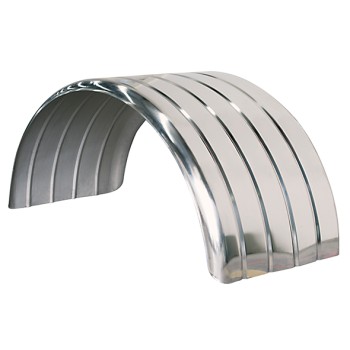 Lelox Low Profile 16" Steel Reinforced Rolled Edge Mudguard - Stainless ...
