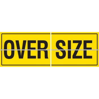 OVERSIZE Hinged 2 Piece 600 x 450mm Reflective Sign - Aluminium Plate