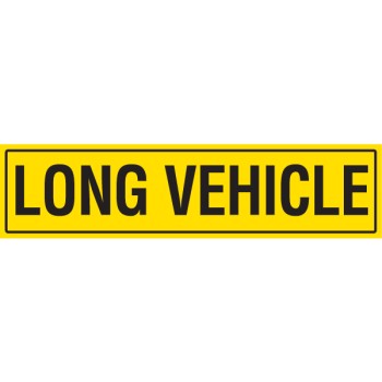 LONG VEHICLE 1200 x 300mm Reflective Sign - Long Life Sticker
