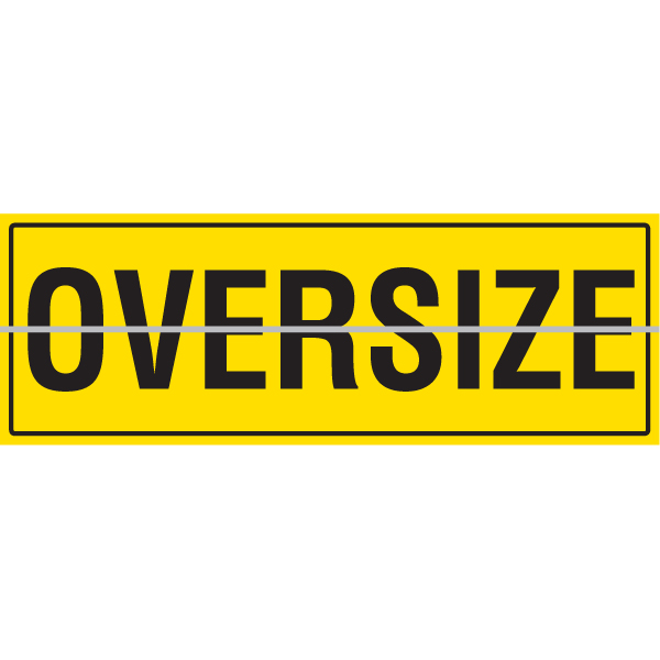 OVERSIZE Hinged 1200 x 450mm Reflective Sign - Aluminium Plate
