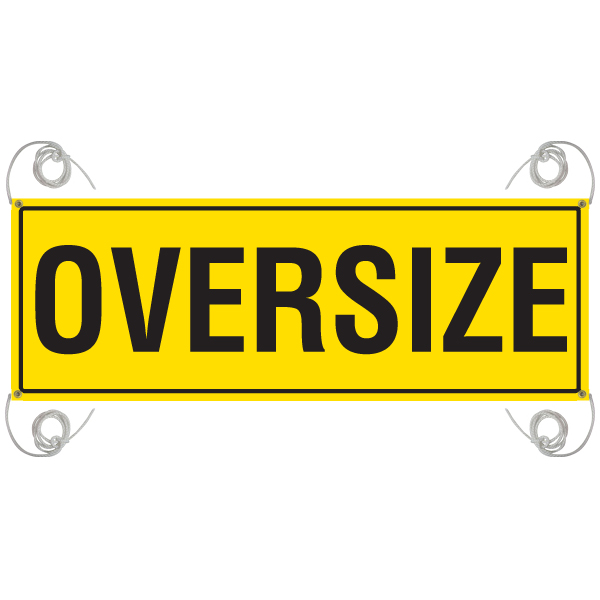 OVERSIZE Reflective Sign 1200 x 450mm - Vinyl Canvas