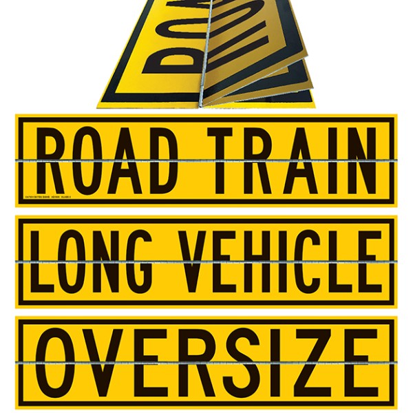 ROAD TRAIN / LONG VEHICLE / OVERSIZE Hinged One Piece 1020 x 250mm ...
