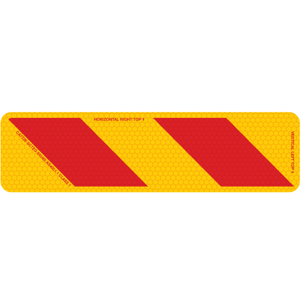 ZEBRA Right Hand Rear 400 x 100mm Class 1 Reflective Sign - Long Life ...