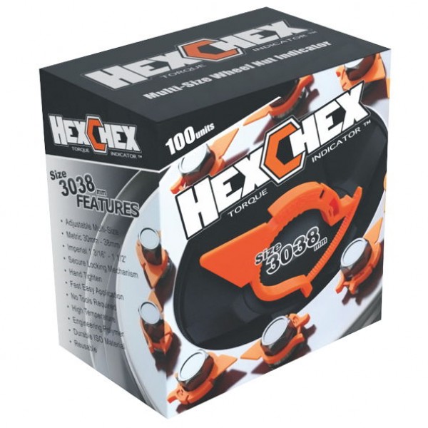 HEX CHEX WHEEL NUT TORQUE INDICATOR - 38 TO 50mm