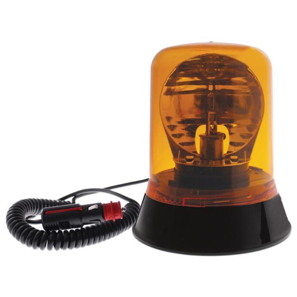 Halogen Rotating Beacon With Magnetic Base - Amber