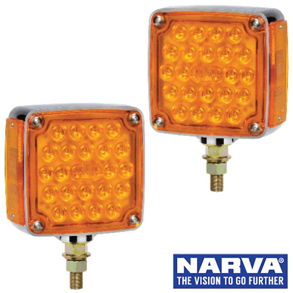 Narva Model 54 LED Front & Side Direction Indicator Lamps with Chrome ...
