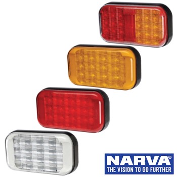 Narva Model 41 LED Rear Direction Lamps with Black Base & 0.5m Cable