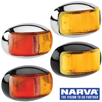 Narva Model 16 / LED Side Marker & Indicator Lamps with Oval Base & 0 ...