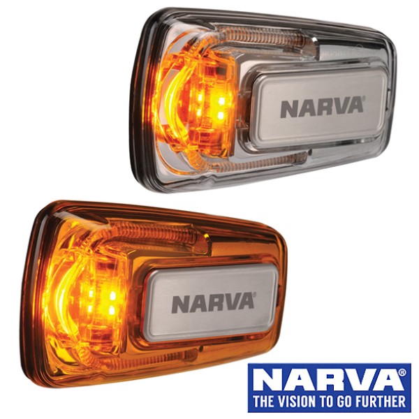 Narva Model 32 LED Side Direction Indicator (Cat 5 & 6) Lamp with 0.3m ...