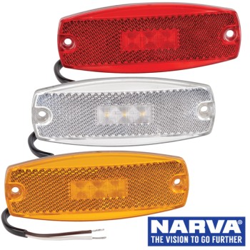Narva Model 17 LED Marker Lamps with In-Built Retro Reflector & 0.5m ...