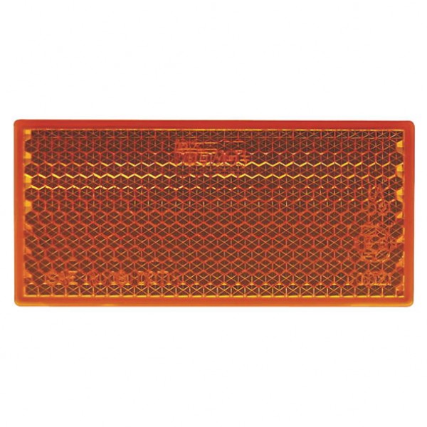 Self Adhesive Reflector 70 x 33mm - Amber