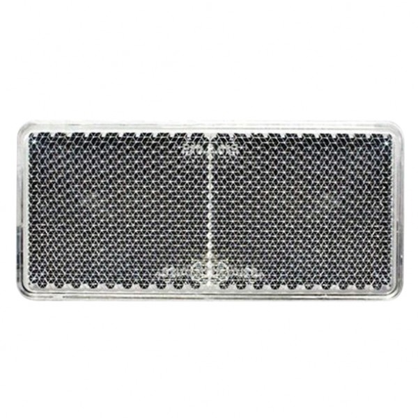 Clear Retro Reflector with Self Adhesive 94 x 44mm - White