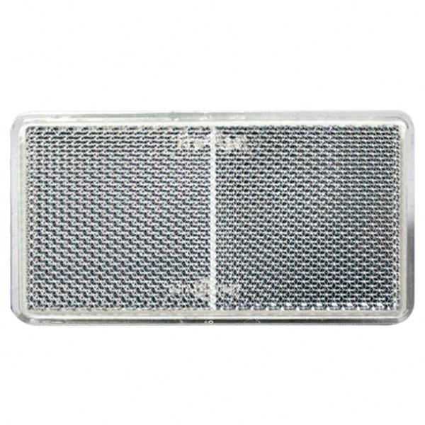 Clear Retro Reflector with Self Adhesive 105 x 55mm - White