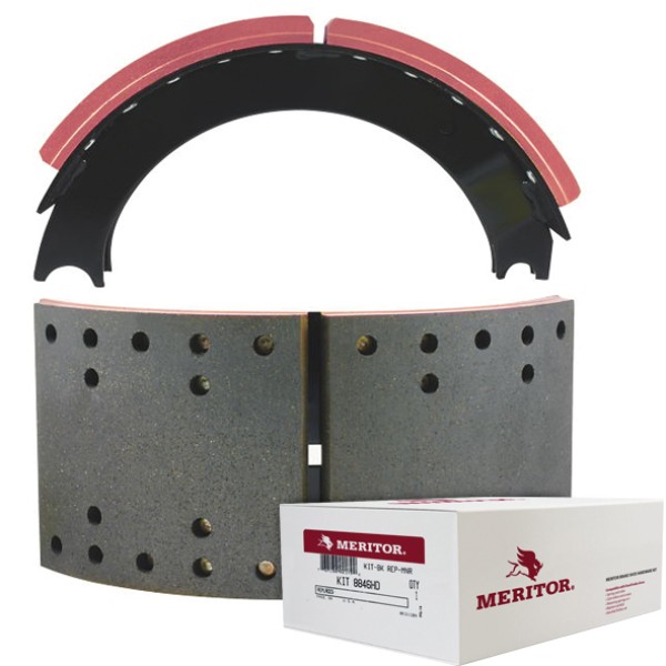 Meritor-Euclid MG2 Lined Brake Shoe - Eaton shoes 4311J - 16.5" x 7 ...