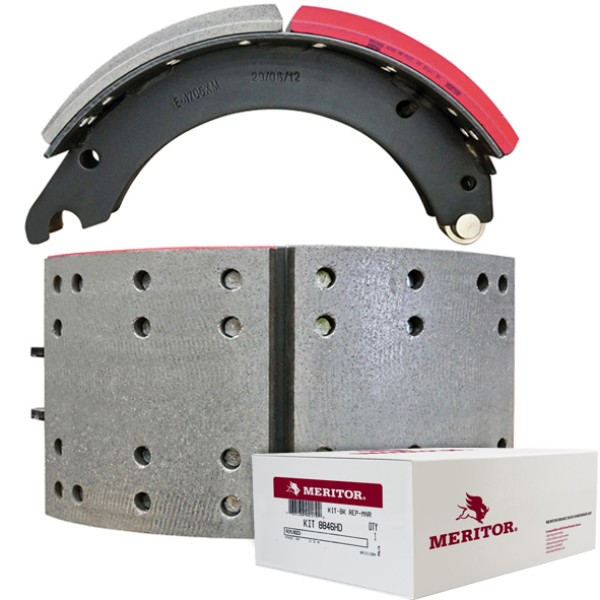 Meritor-Euclid MG2 Lined Brake Shoe - 4705 Q Plus Meritor Steer - 15" x 7"