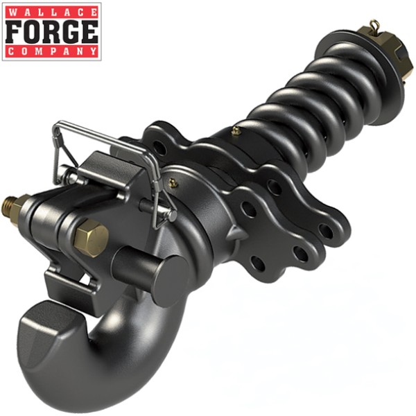 15t Spring Mounted Pintle Hook, 6 Bolt Pattern, ADR Approved - Wallace ...