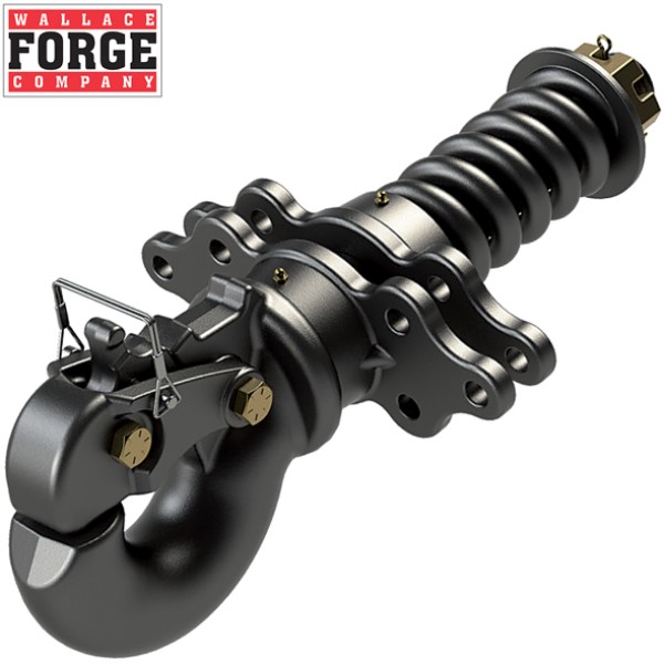 25t Spring Mounted Pintle Hook, 6 Bolt Pattern, ADR Approved - Wallace ...