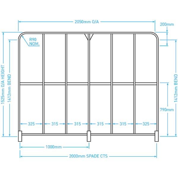 Lightweight Semi Trailer Side Gate - 1525mm (H) x 2050mm (W)