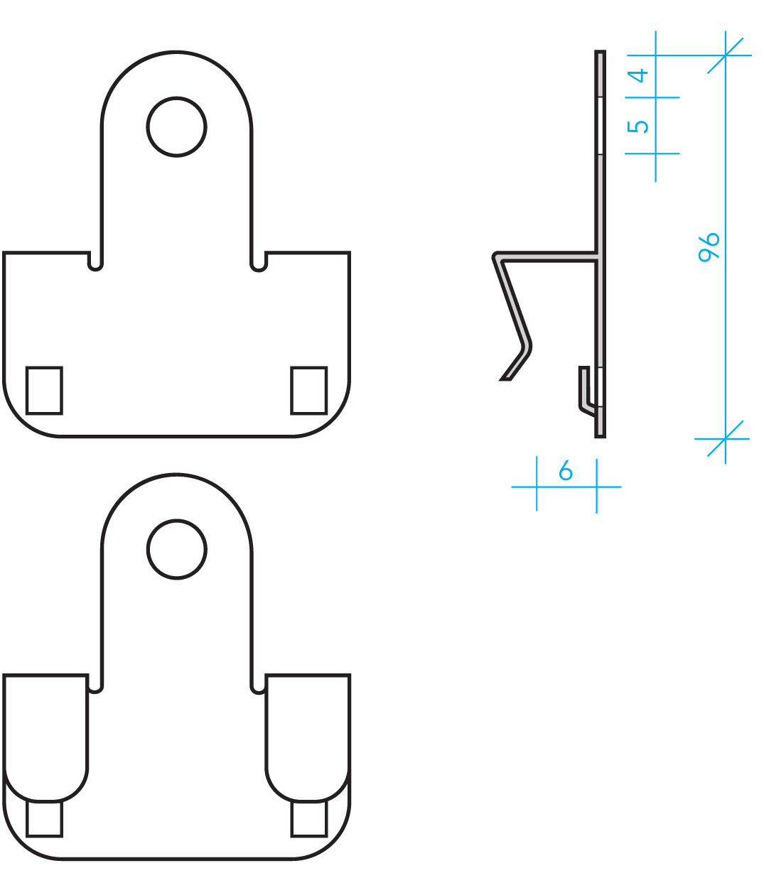 H Type Anti Spray Clip - Steel