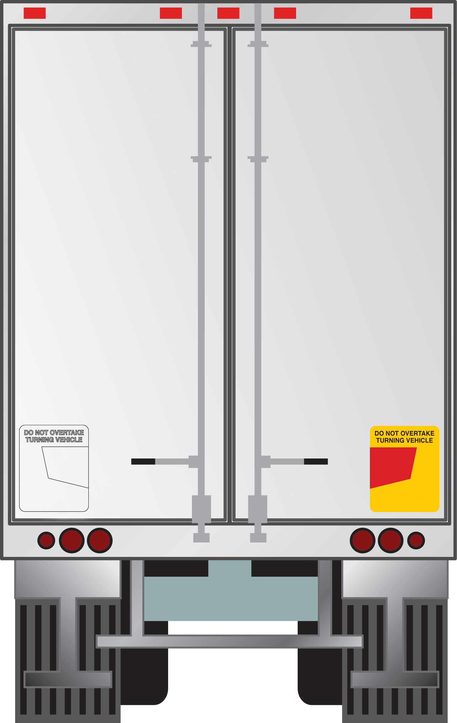 DO NOT OVERTAKE TURNING VEHICLE 400 x 300mm Class 1 Reflective Sign (R ...