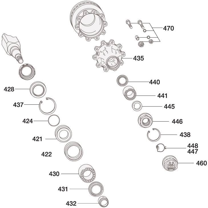 BPW ECO PLUS HUB DISC BRAKE AXLE / 10-12 TONNE