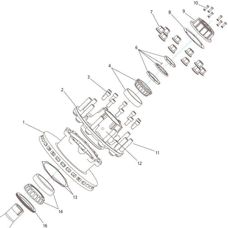 Hendrickson Conventional HN Disc Brake Wheel End 19.5 & 22.5