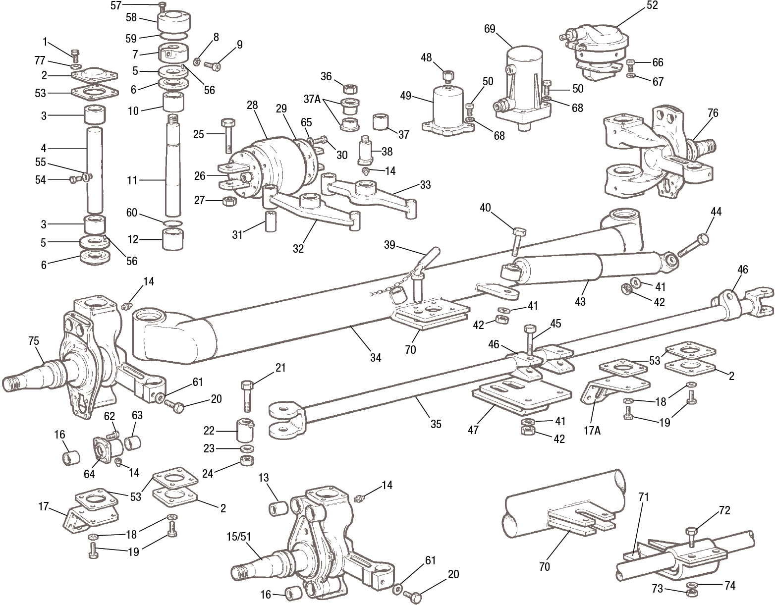 Stefen / Meritor TM20000 & TM22500 Self Steer Axle