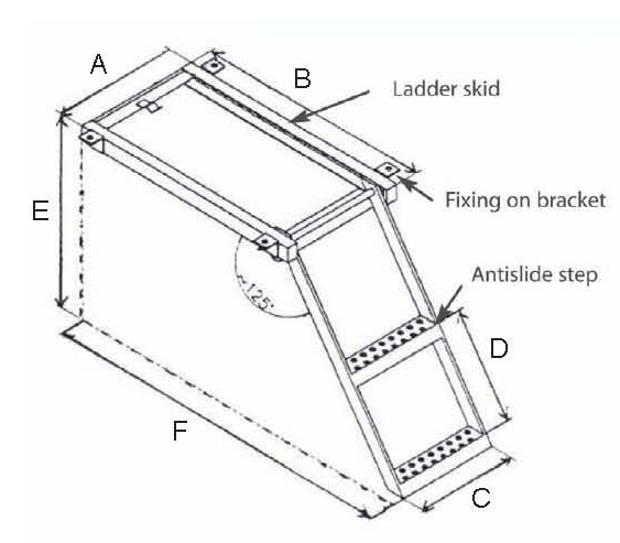 Heavy Duty Slide Out Step Ladder - 2 Step - Zinc Plated