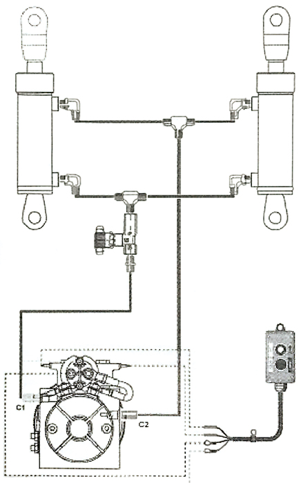 Double Acting Hydraulic Ramp Kit - 24V