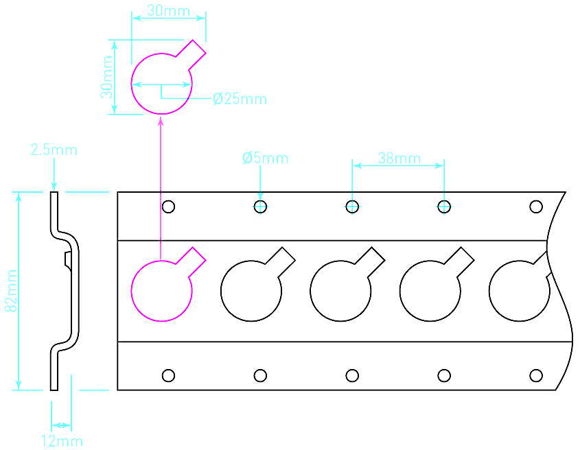 3m F Type Cargo Track - High Strength Galvanised Steel