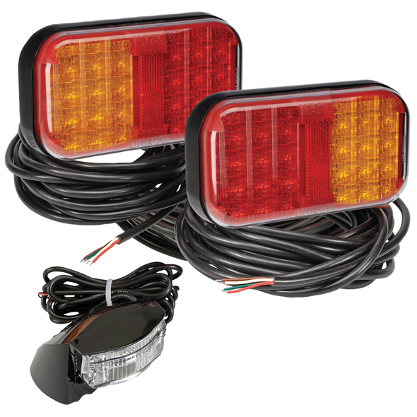 Narva Model 41 LED Rear Direction Lamps with Black Base & 0.5m Cable