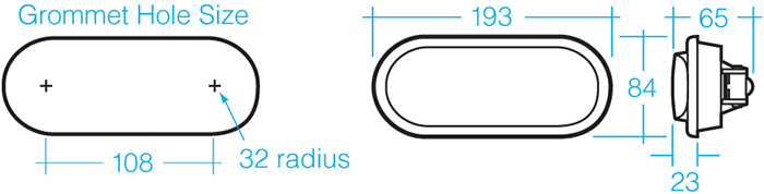 Narva Model 60 LED Side & Rear Direction Lamps with with Vinyl Grommet ...