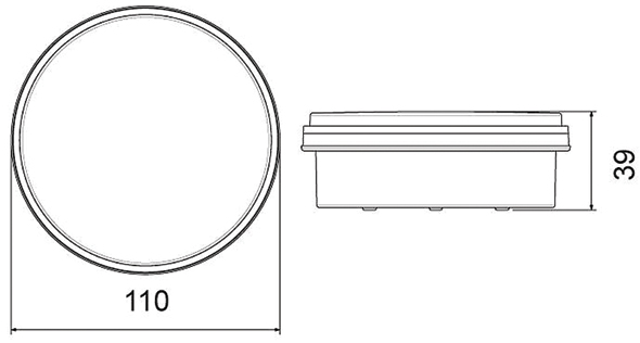 LED Round Reverse Lamp
