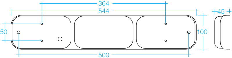 Narva Model 41 LED Rear Direction Triple Lamps with Grey Housing & 0.5m ...