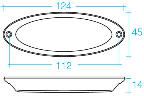 Narva Model 21 LED Marker Lamps with In-Built Retro Reflector - 124 x 45mm
