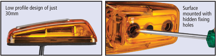 Narva Model 32 LED Side Direction Indicator (Cat 5 & 6) Lamp with 0.3m ...