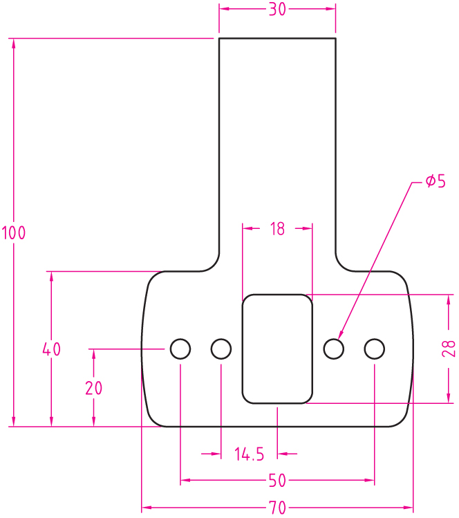 Side Lamp Bracket - Long Stem