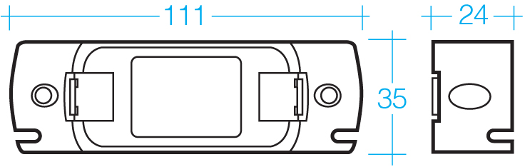 Narva Model 16 / LED Marker Lamps With White Header Mount Base & 0.5m Cable