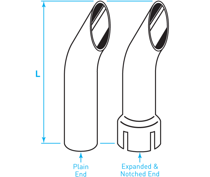 Truck Exhaust Stacks - Curved