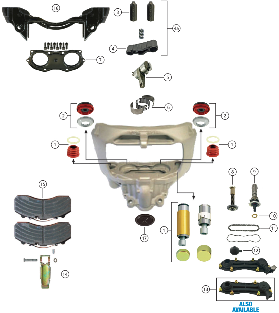 Knorr SK6 / SK7 - Caliper Repair Kits