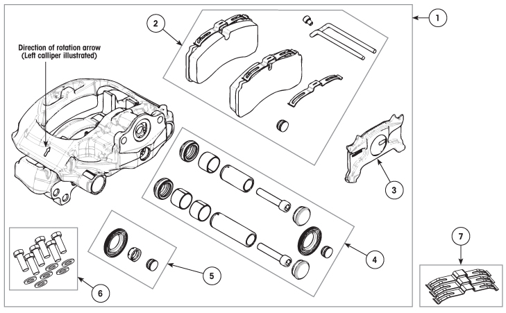 Wabco MAXX22T HTD-415, 22.5 - Caliper Repair Kits