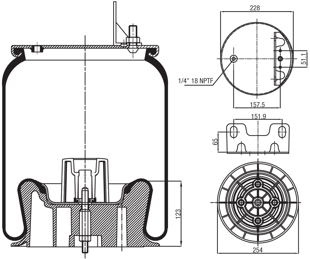 Air Spring Assembly - Hendrickson HAS / Trailer