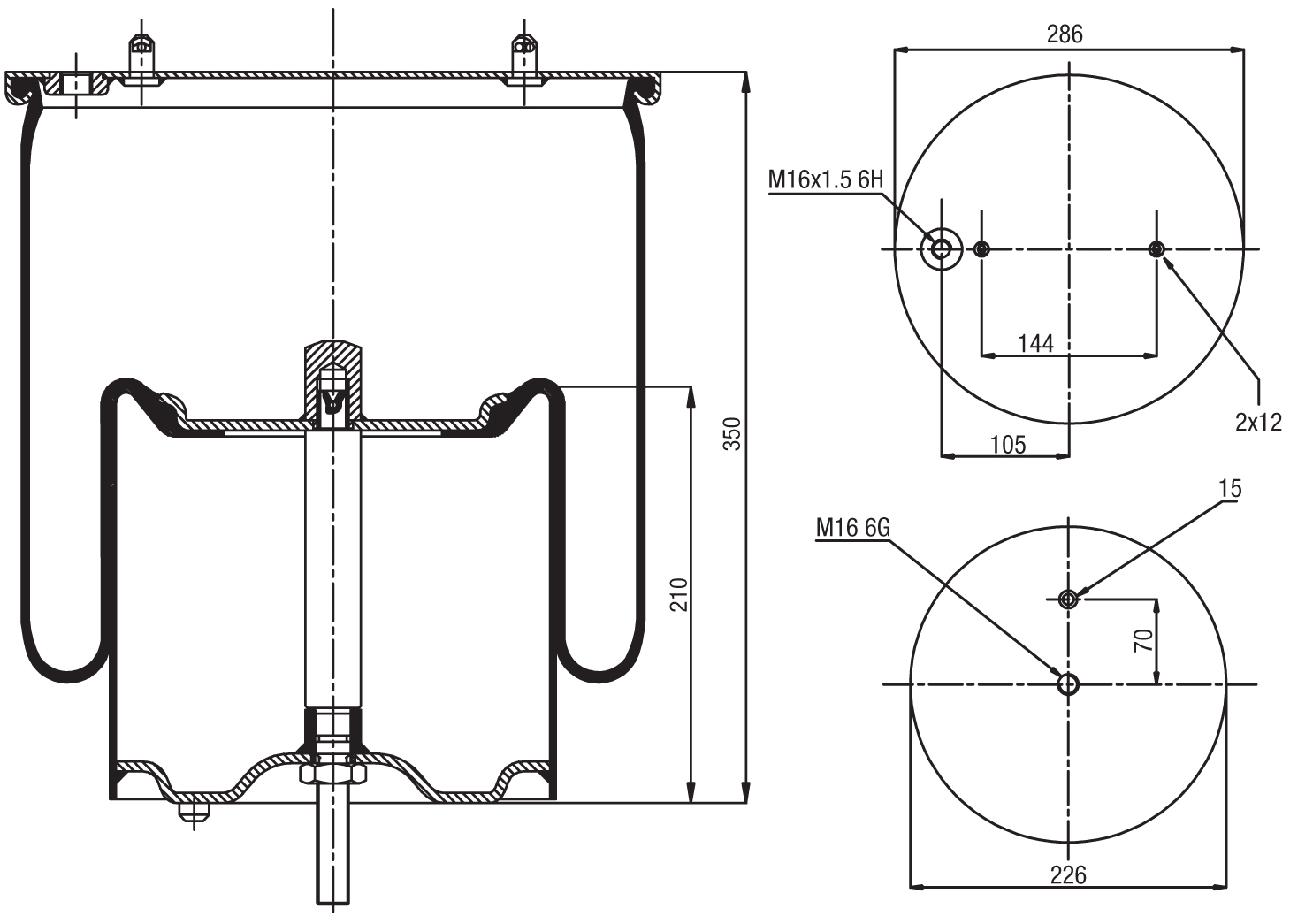 Air Spring Assembly - Scania / Truck