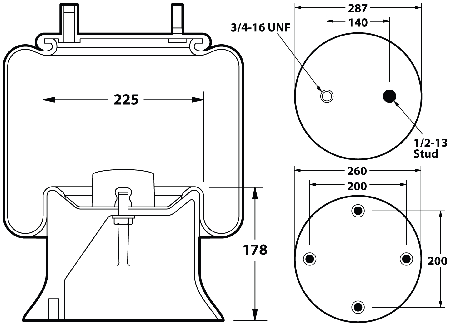 Air Spring Assembly - Hendrickson HT300U / Trailer