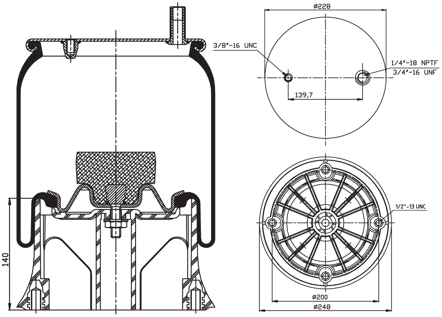 Air Spring Assembly - TMC 9T / Trailer