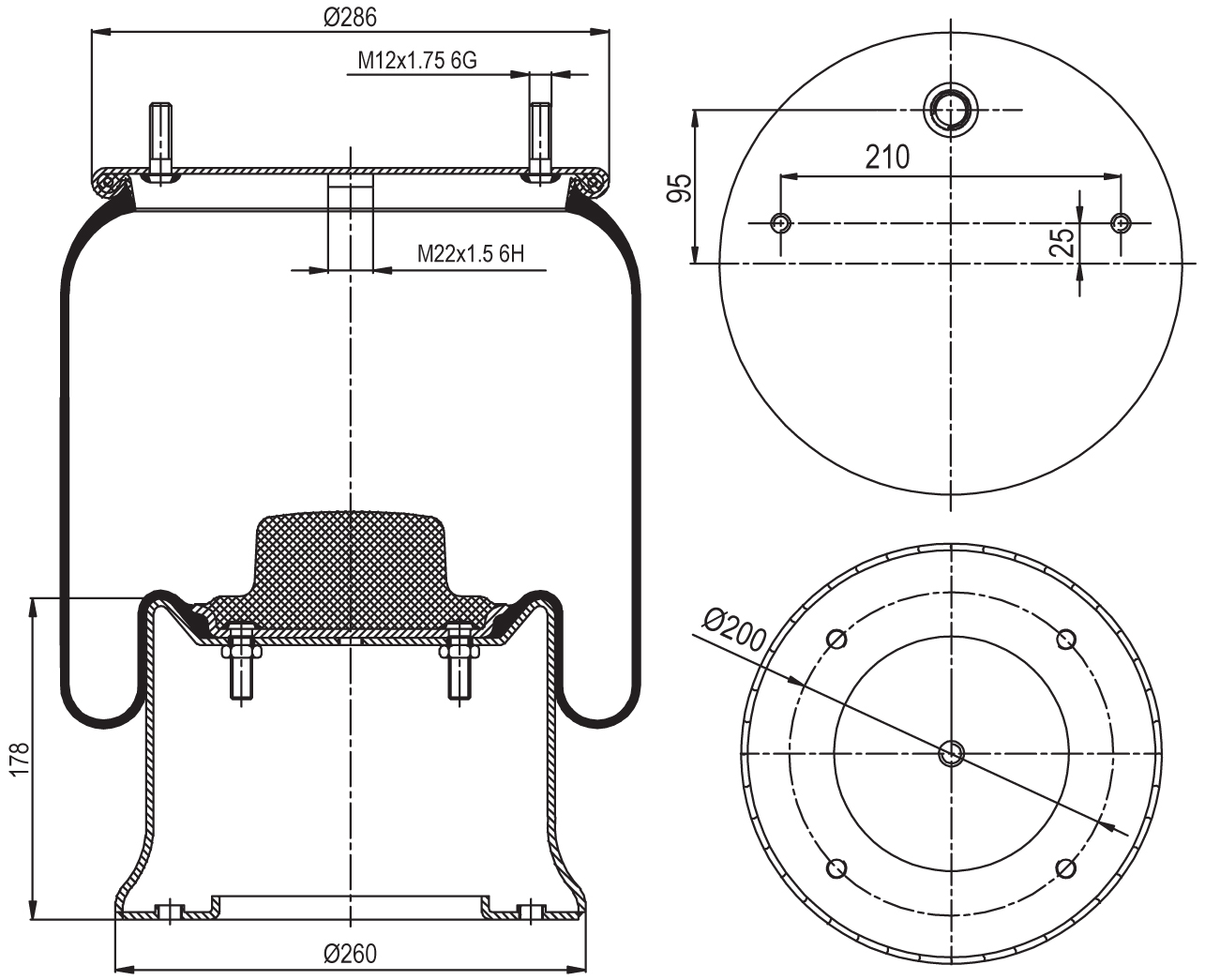 Air Spring Assembly - SAF Modular 2923V / Trailer