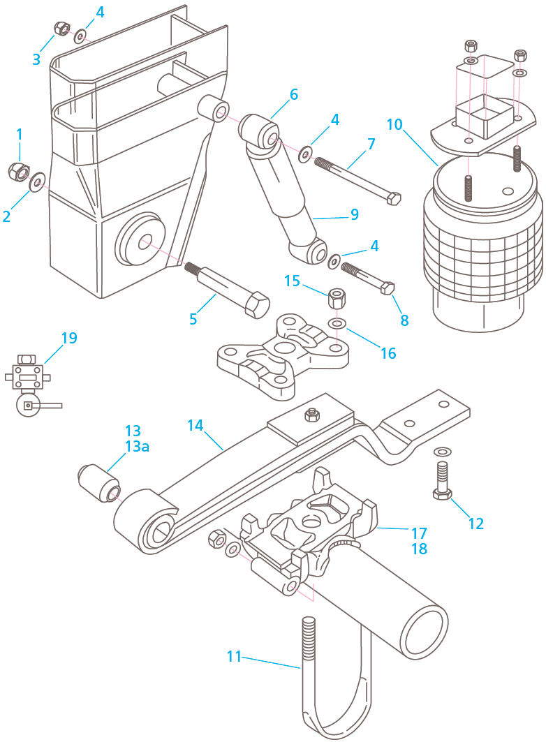 Holland EE520, H042, H134, U514 - Underslung Air Suspension