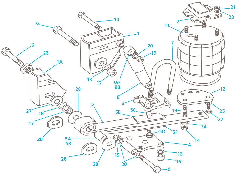 Meritor Flexair FL11000L - Underslung Air Suspension