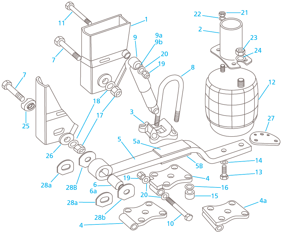 Meritor Flexair FL9000L - Underslung Suspension
